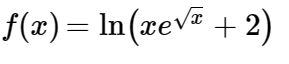 Solved find the derivative f(x)=ln(xex2+2) | Chegg.com