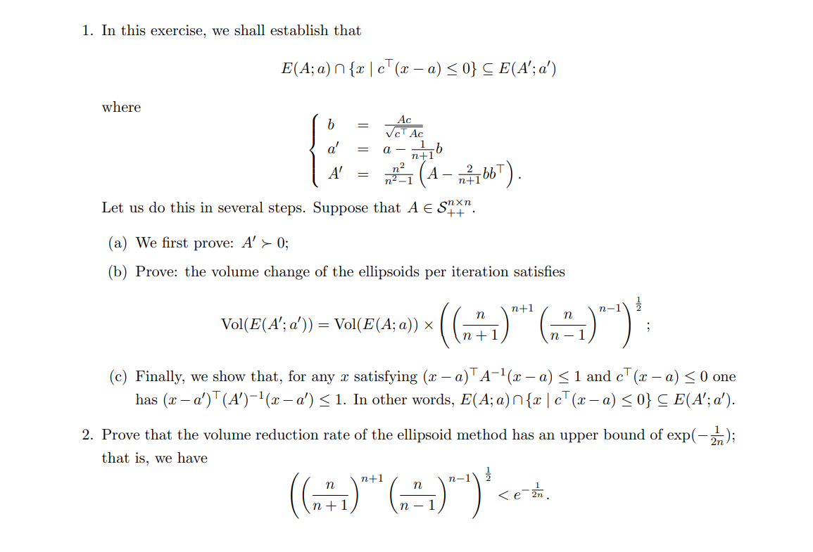 Solved 1. In this exercise, we shall establish that | Chegg.com