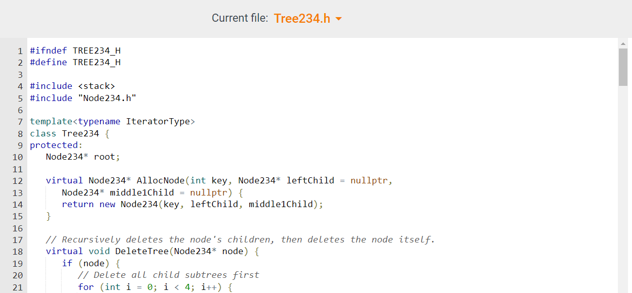 Solved In this lab, the Tree234 class is extended to support | Chegg.com
