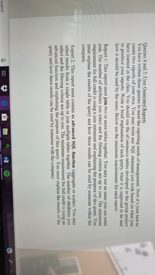 Solved Overview of Project The class project will require | Chegg.com