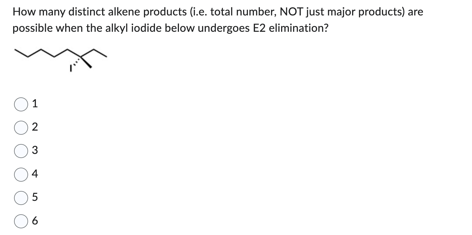 Solved How many distinct alkene products (i.e. ﻿total | Chegg.com
