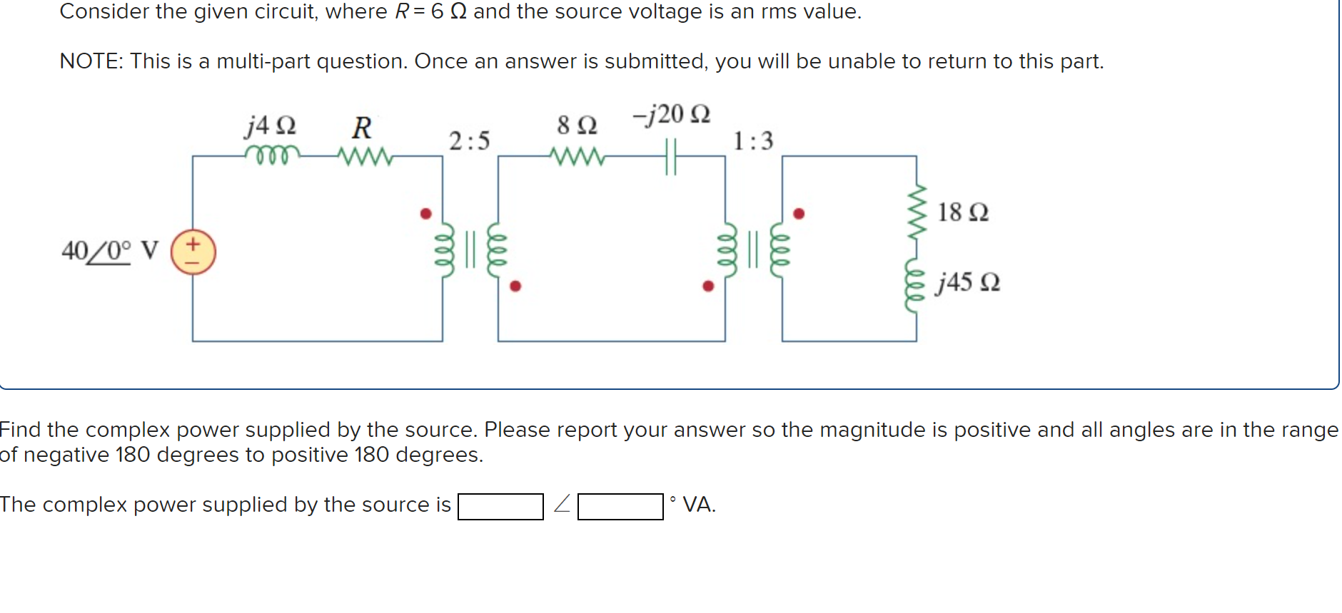Solved Consider the given circuit, where R= 6 1 and the | Chegg.com