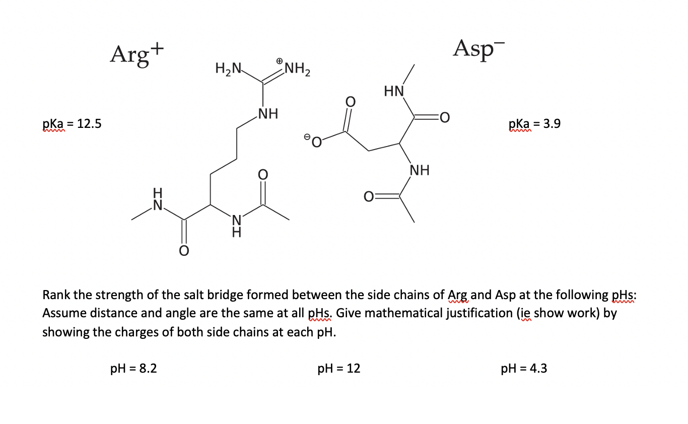 Solved Arg+ H2 NAsH− pKa=12.5 Rank the strength of the salt | Chegg.com