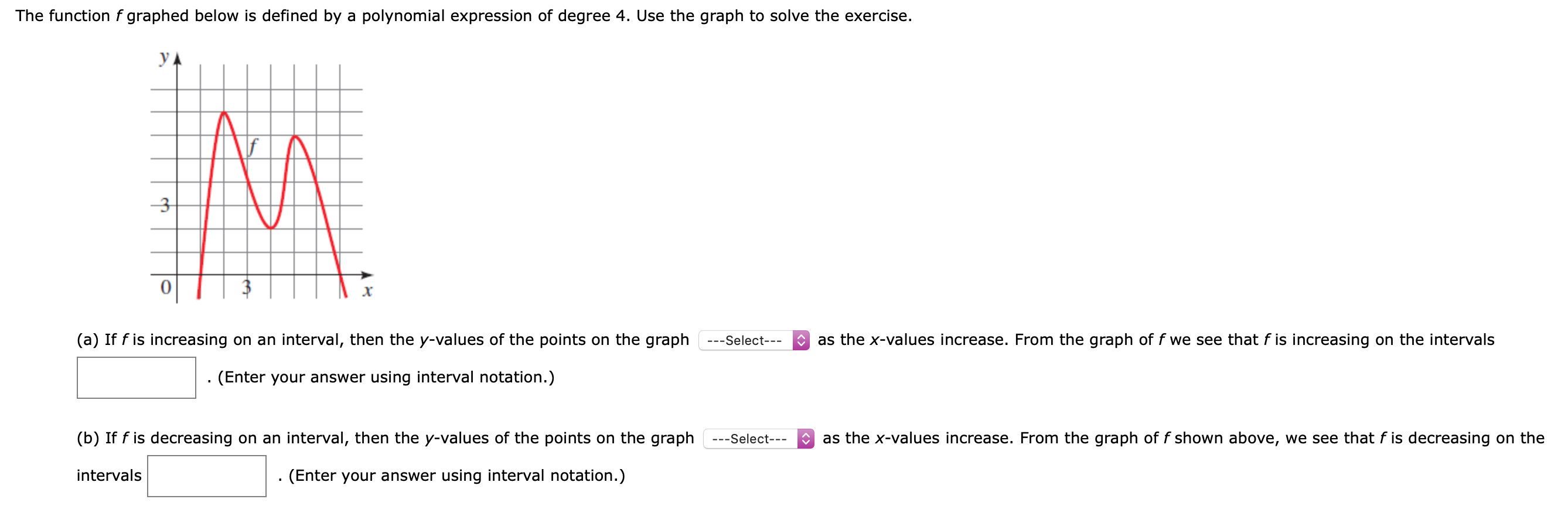 The function f graphed below is defined by a | Chegg.com