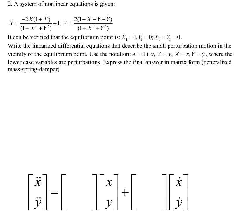 Solved Linearize Using Taylor Series Expansion Show All