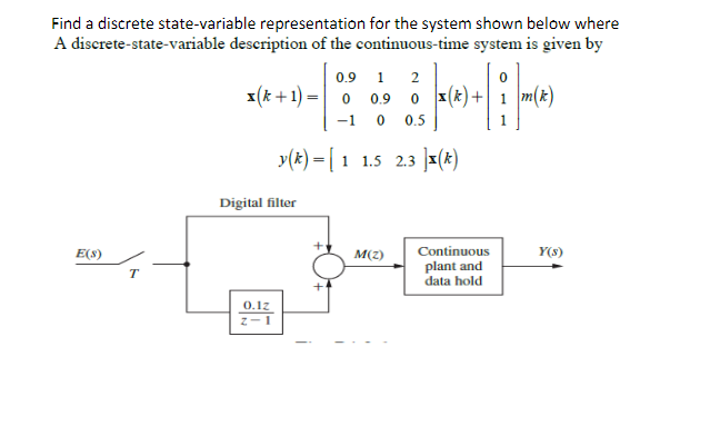 Solved 2 Find a discrete state-variable representation for | Chegg.com