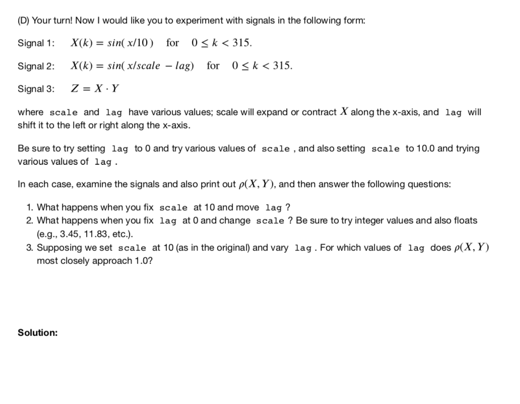 Lab Problems: Correlation and Autocorrelation of | Chegg.com