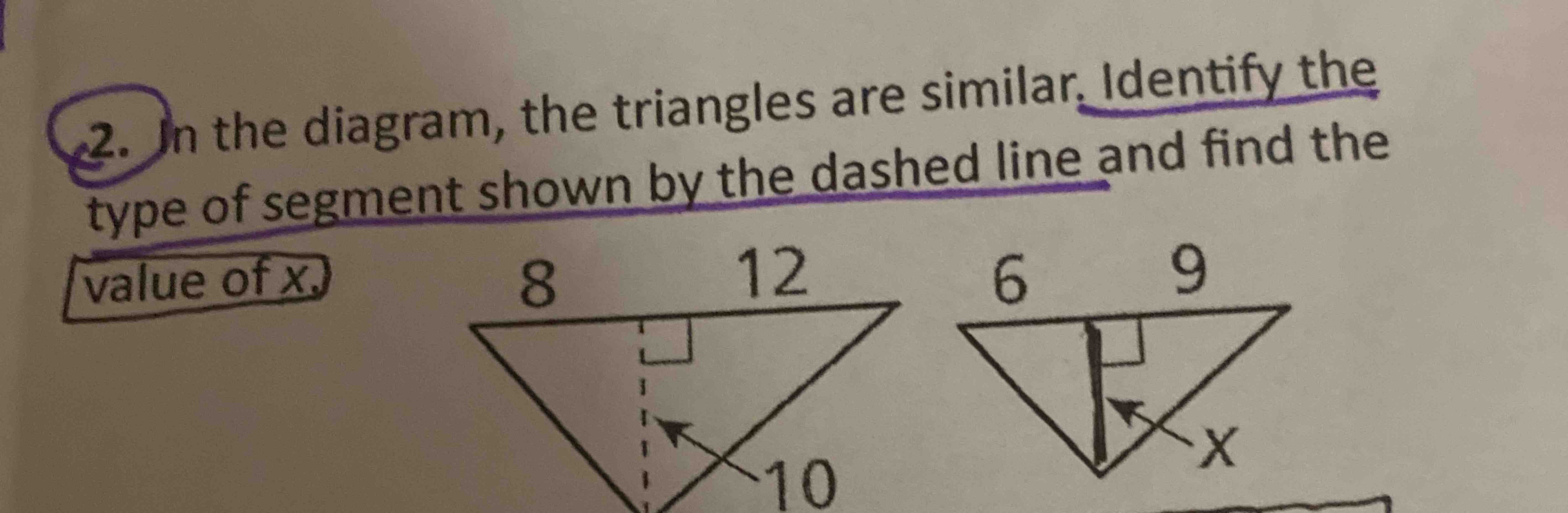 Solved In the diagram, the triangles are similar. Identify | Chegg.com