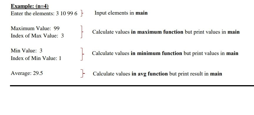 Solved Note Write C Program Using 1D Arrayget Input And