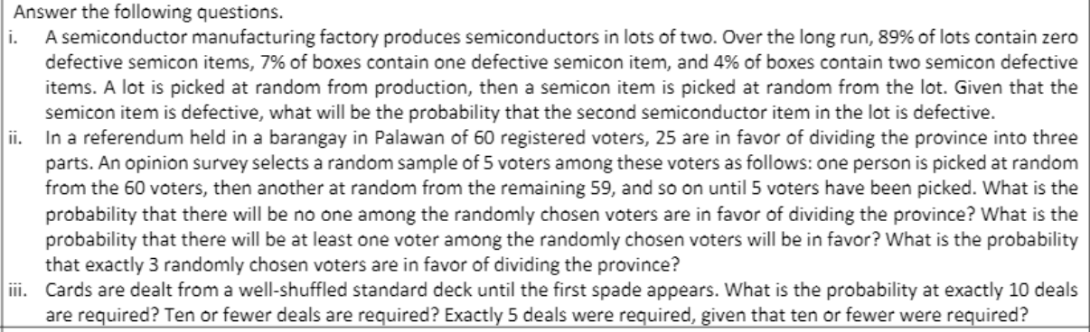 Solved i. Answer the following questions. A semiconductor | Chegg.com