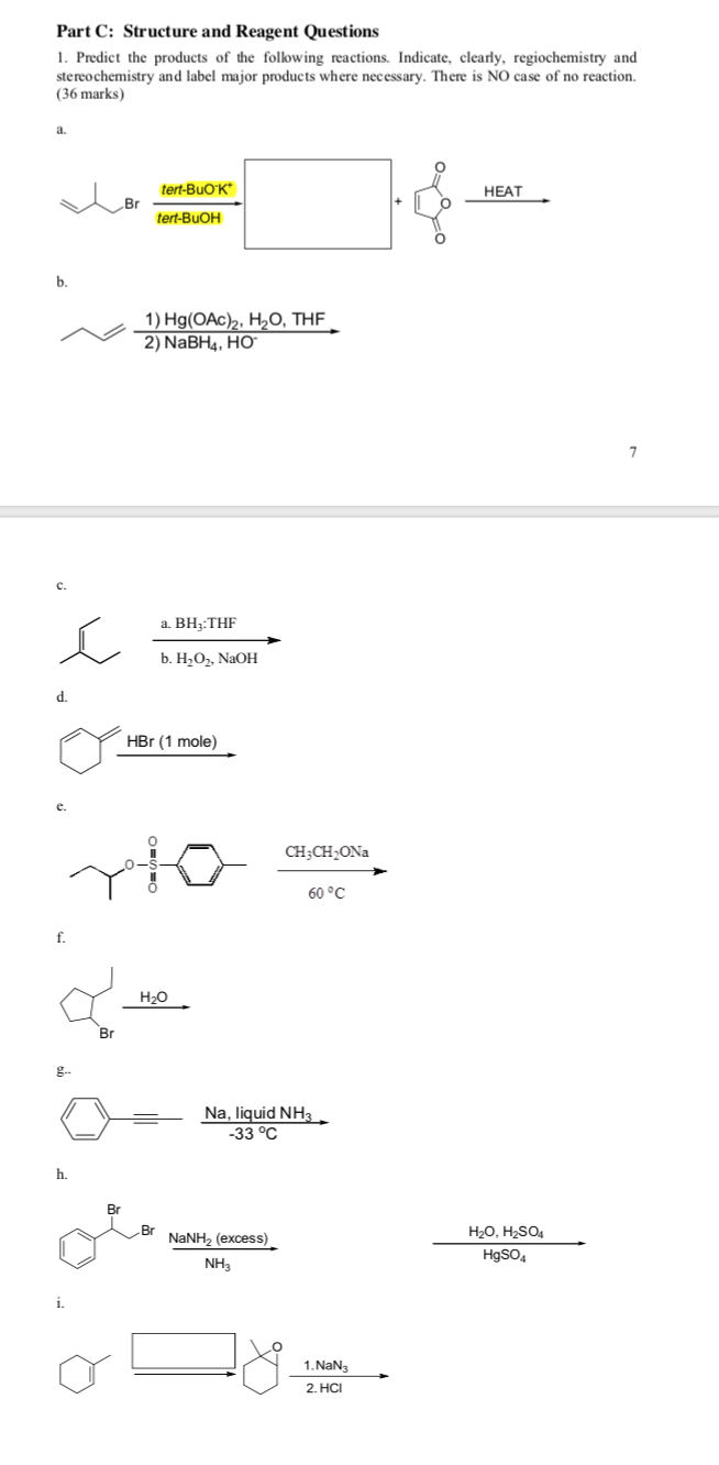 Solved Part C Structure And Reagent Questions 1 Predict