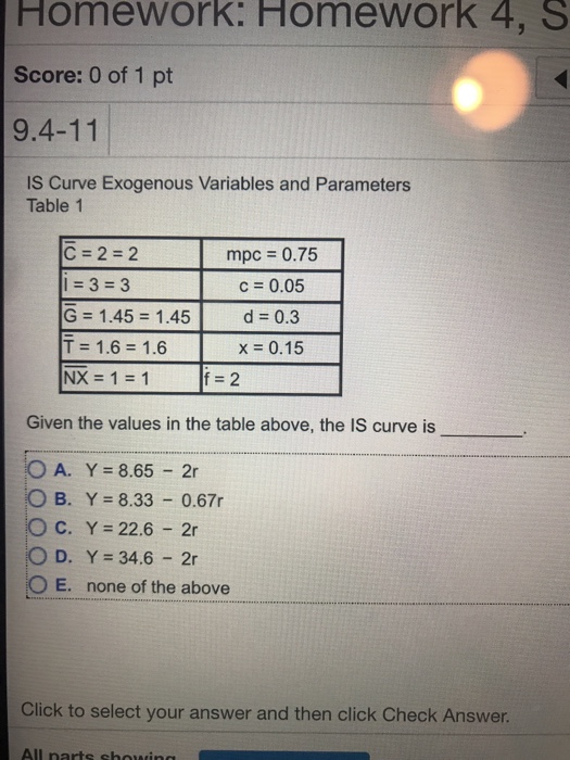 Solved Homework: Homework 4, S Score: 0 of 1 pt 9.4-11 IS | Chegg.com
