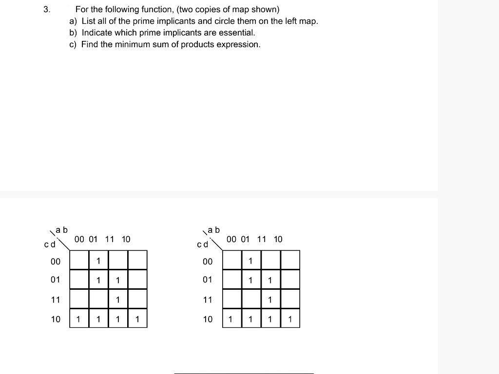 Solved 3. For the following function, (two copies of map | Chegg.com