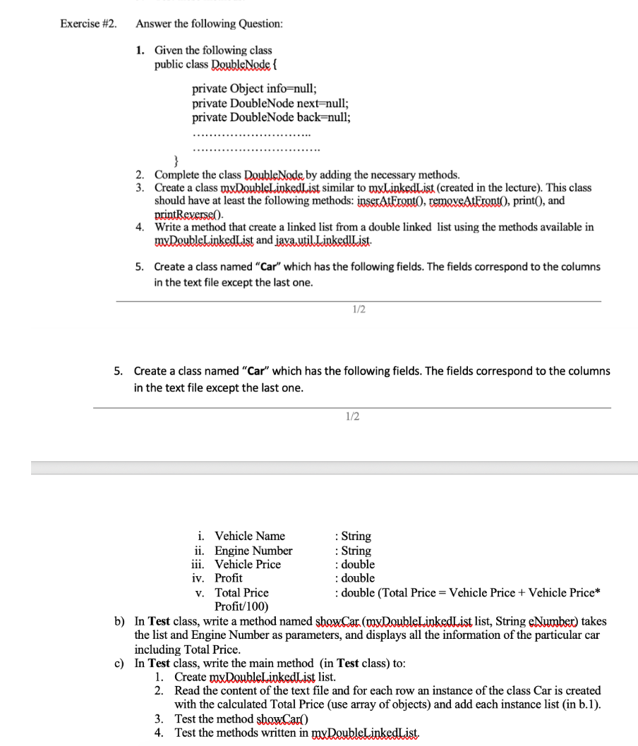 Exercise #2. Answer the following Question: 1. Given | Chegg.com