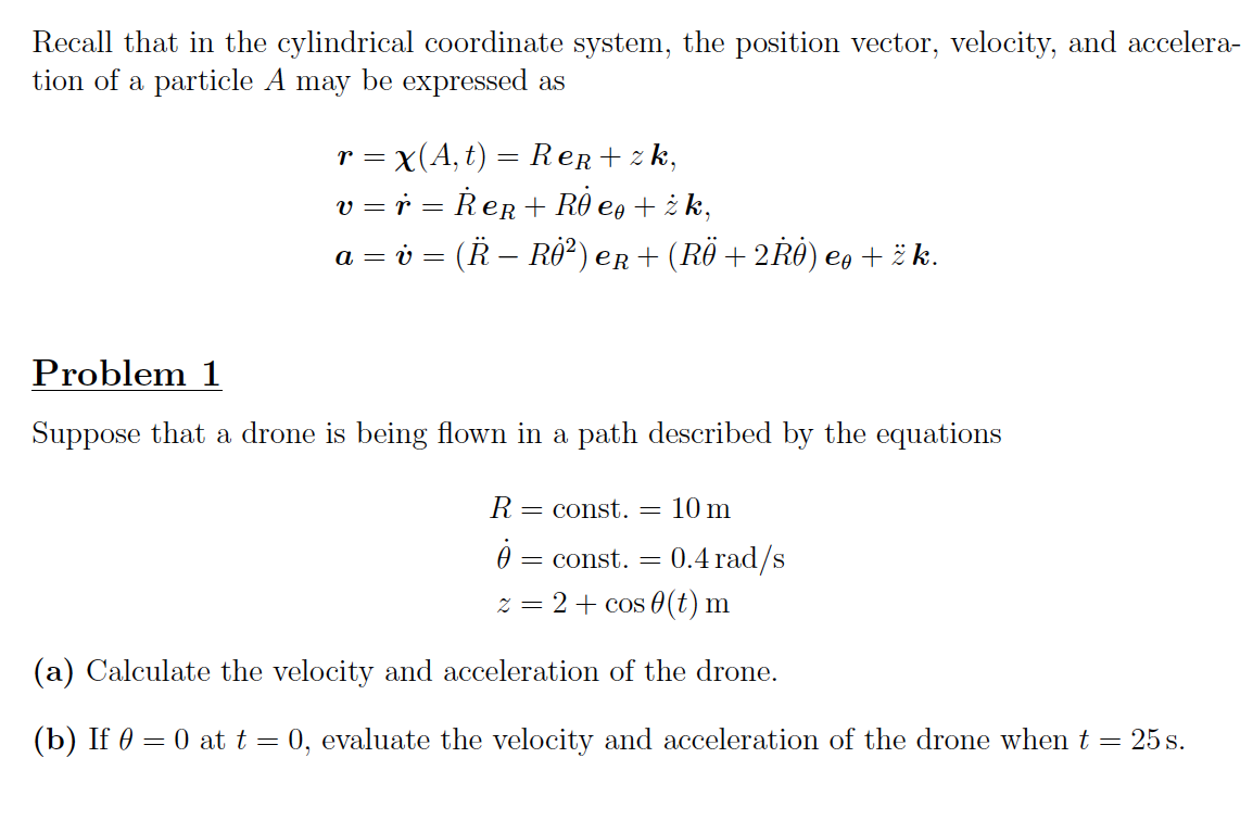 Solved Recall that in the cylindrical coordinate system, the | Chegg.com
