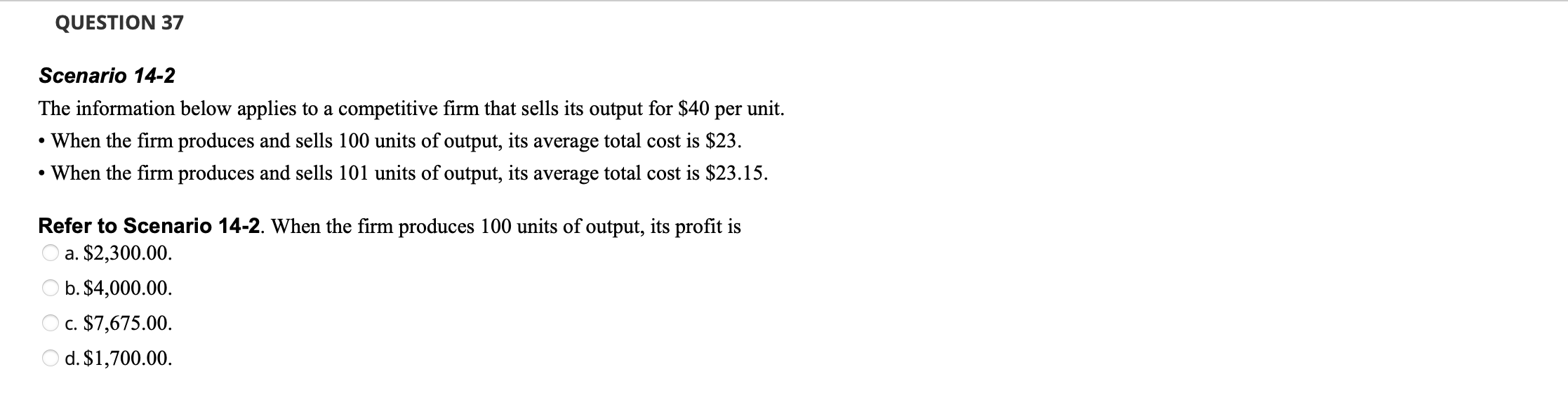 Solved Scenario 14-2 The information below applies to a | Chegg.com