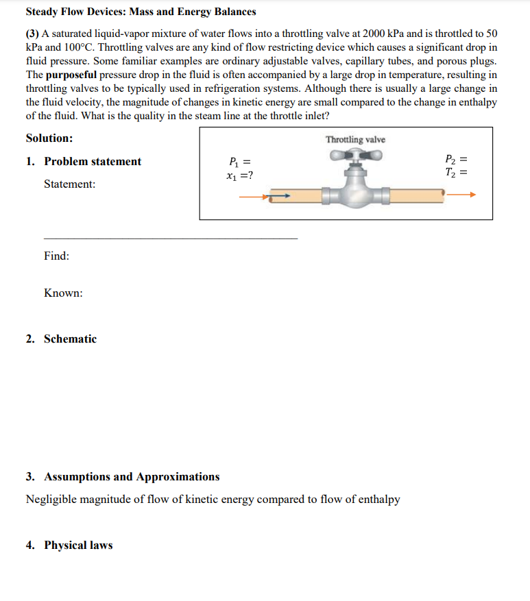 Solved Steady Flow Devices: Mass and Energy Balances (3) A | Chegg.com
