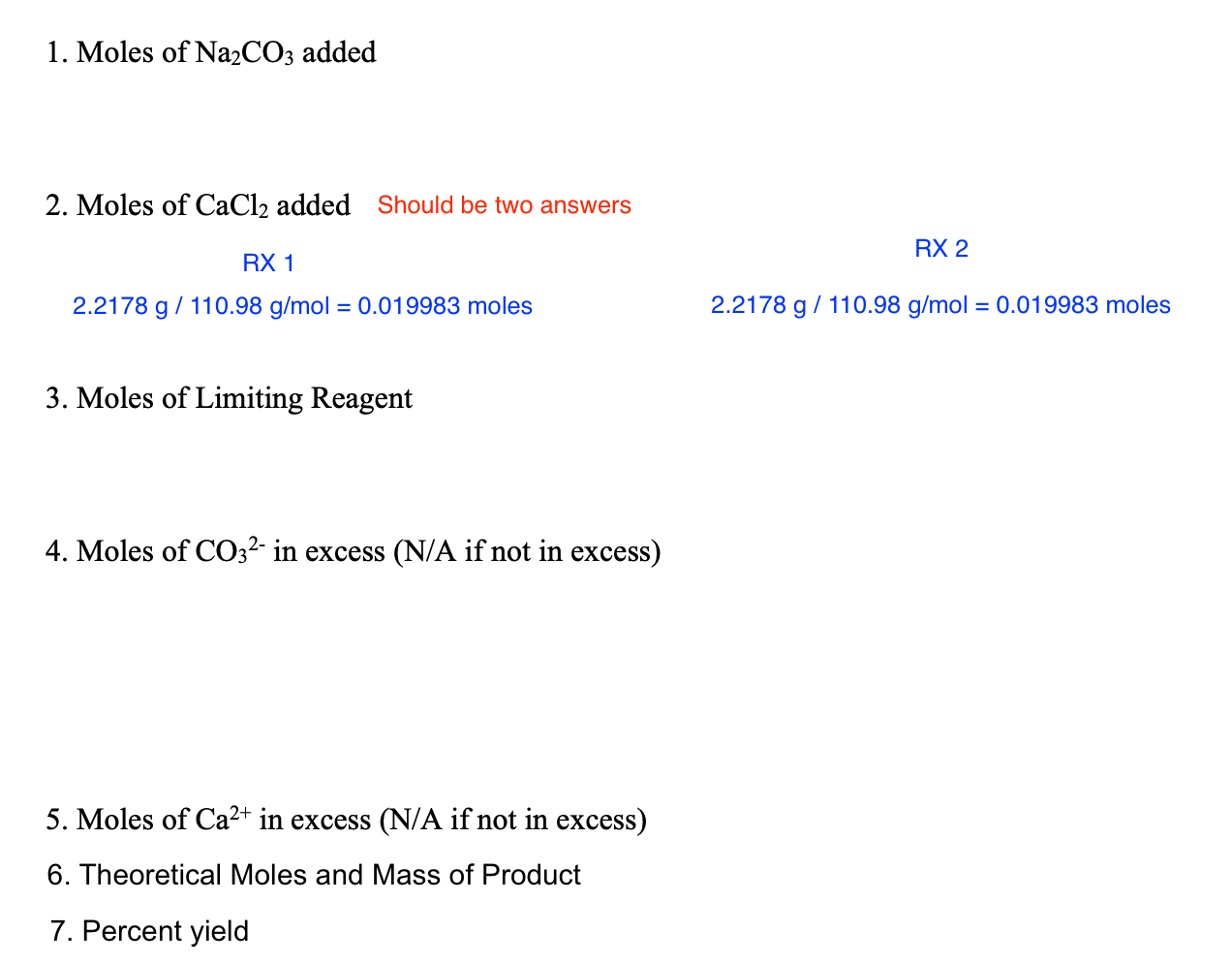 Solved 1. Make 100.00 mL of a 0.2 M Na2CO3 solution as well | Chegg.com