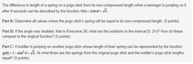 Solved The difference in length of a spring on a pogo stick | Chegg.com