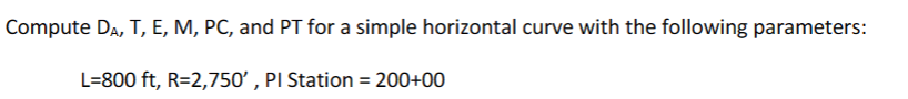 Solved Compute DA,T,E,M,PC, and PT for a simple horizontal | Chegg.com