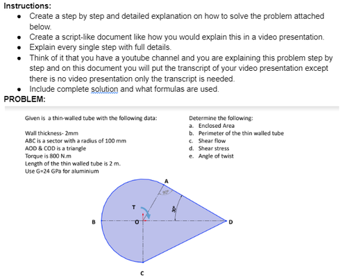 Solved Instructions: - Create a step by step and detailed | Chegg.com