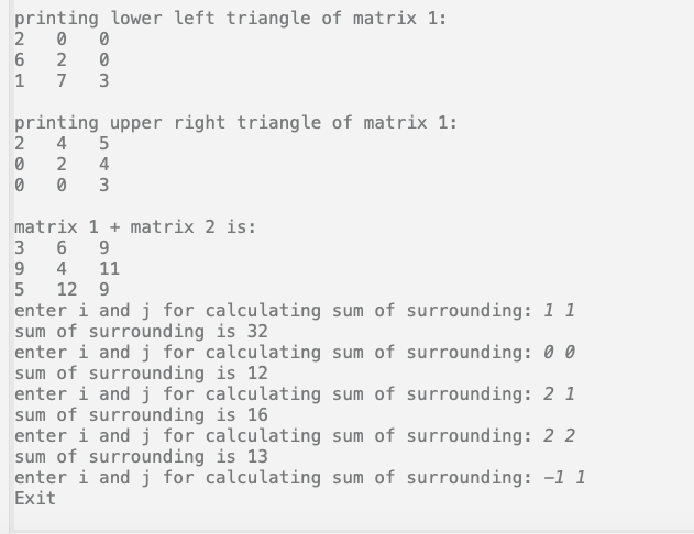 Solved enter number of rows and columns: 33 input for matrix | Chegg.com