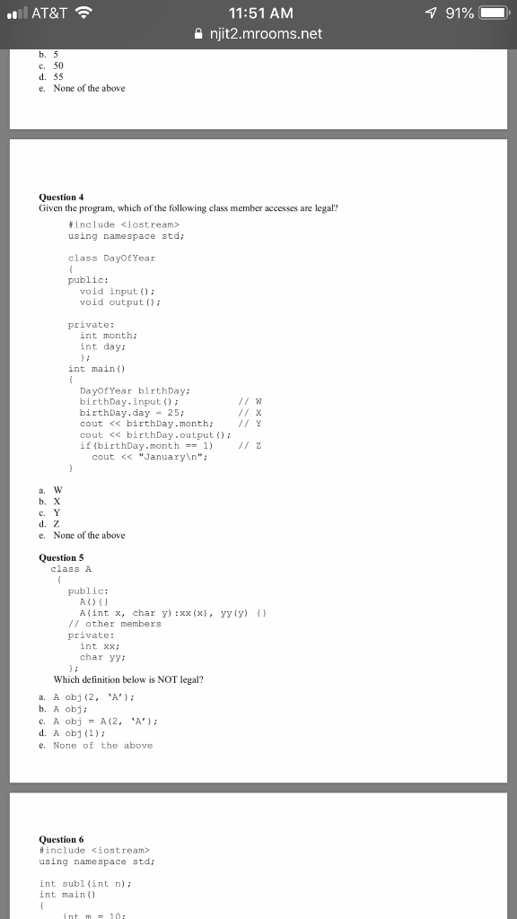 Solved 11:51 AM njit2.mrooms.net 91 % AT&T Question I | Chegg.com