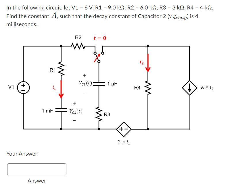 Solved In the following circuit, let V1=6 | Chegg.com