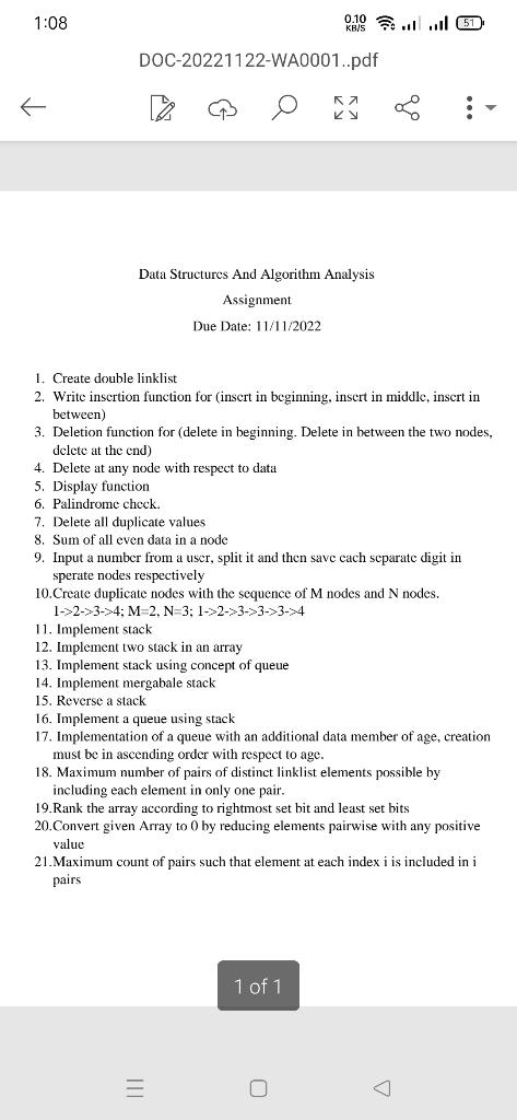 Data Structures And Algorithm Analysis Assignment Due | Chegg.com