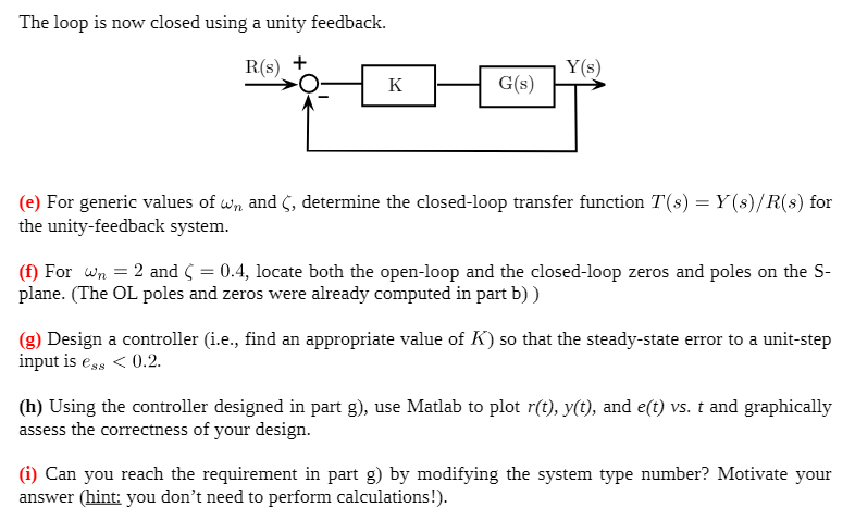 Solved The transfer function for a second-order process can | Chegg.com