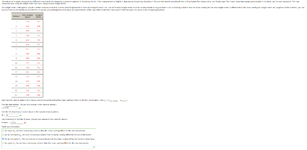 Solved Fnd the test atatiotic (Faind spur artwer to tas | Chegg.com