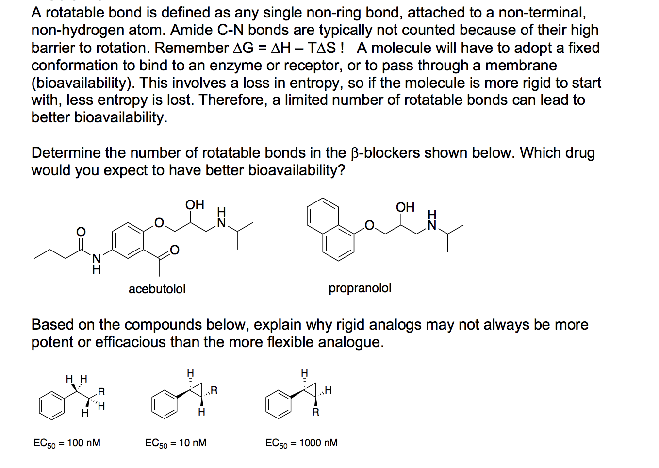 A rotatable bond is defined as any single non-ring | Chegg.com