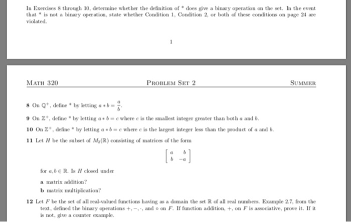 Solved In Exercises 8 through 10, determine whet her the | Chegg.com