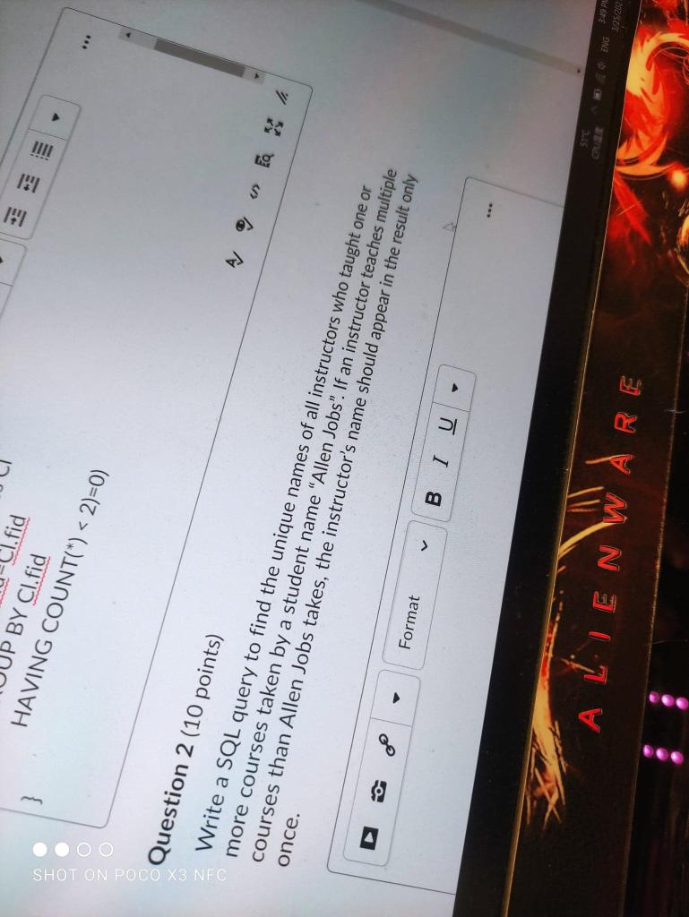 Solved Table schema: Student (snum: integer, sname: | Chegg.com