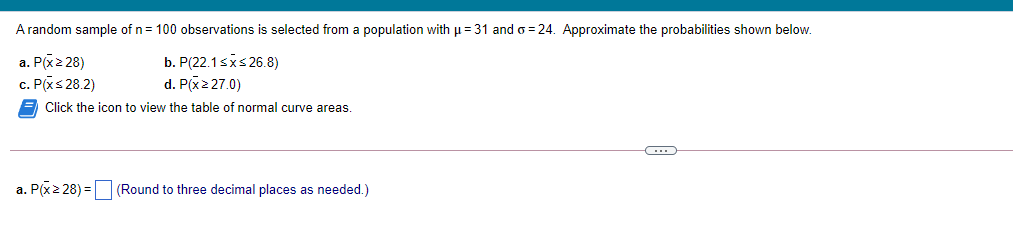 Solved A random sample of n = 100 observations is selected | Chegg.com