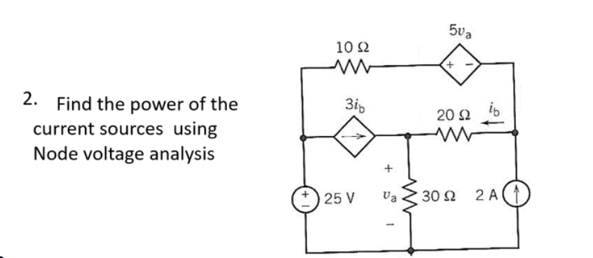 Solved Please solve ONLY using node voltage analysis as the | Chegg.com