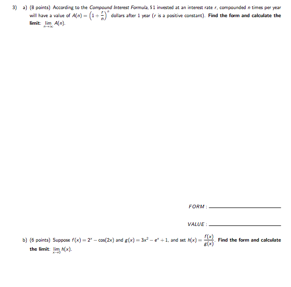 Solved 3) a) (8 points) According to the compound Interest | Chegg.com