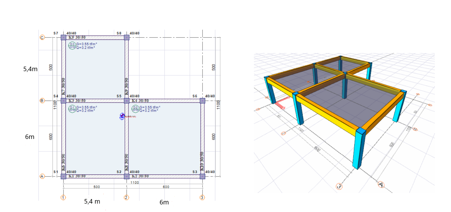Solved The formwork plan and perspective appearance in the | Chegg.com
