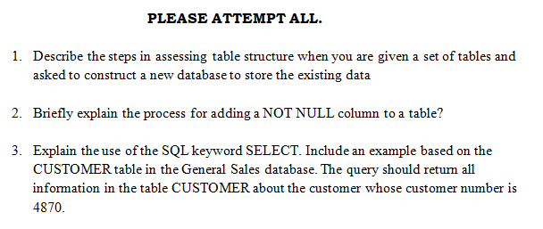 Solved PLEASE ATTEMPT ALL. 1. Describe the steps in | Chegg.com