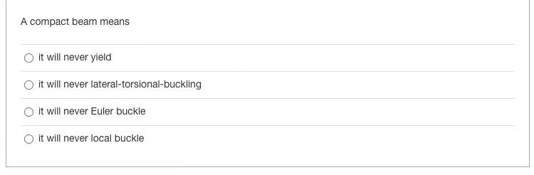 Solved In beam designs, why do we check if a beam section is | Chegg.com