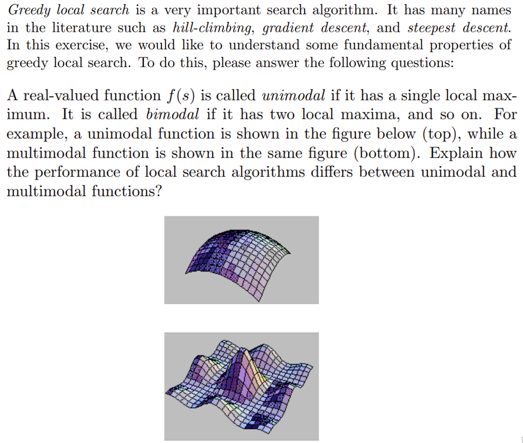 Solved Greedy local search is a very important search | Chegg.com