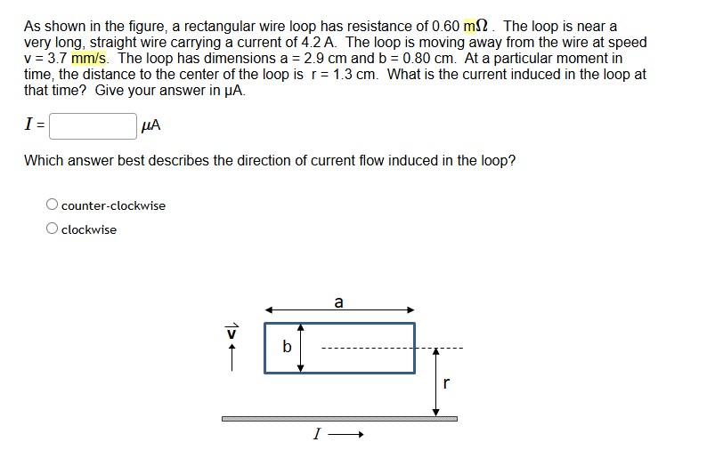 Solved As ﻿shown in ﻿the figure, a rectangular wire loop has | Chegg.com