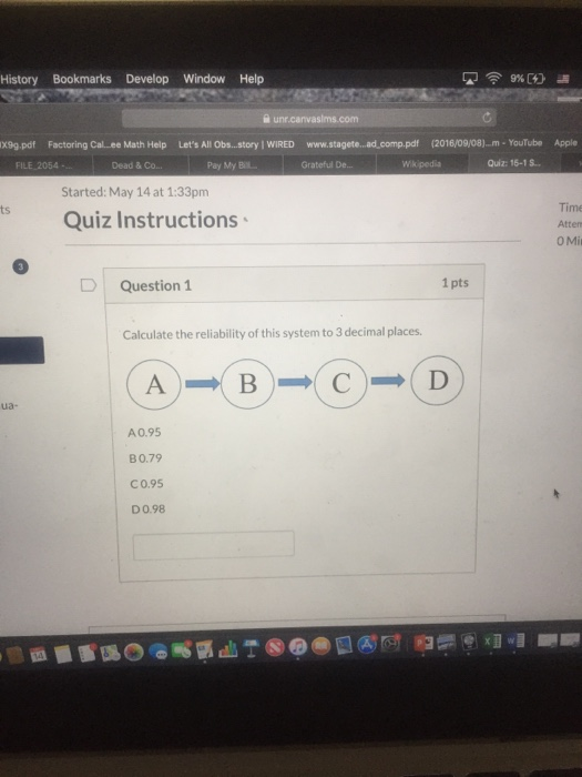 Solved History Bookmarks Develop Window Help unr | Chegg.com