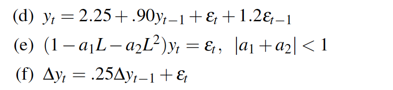 Solved 2. Consider the following ARMA models for the | Chegg.com Solved 2. Consider the following ARMA models for the | Chegg.com