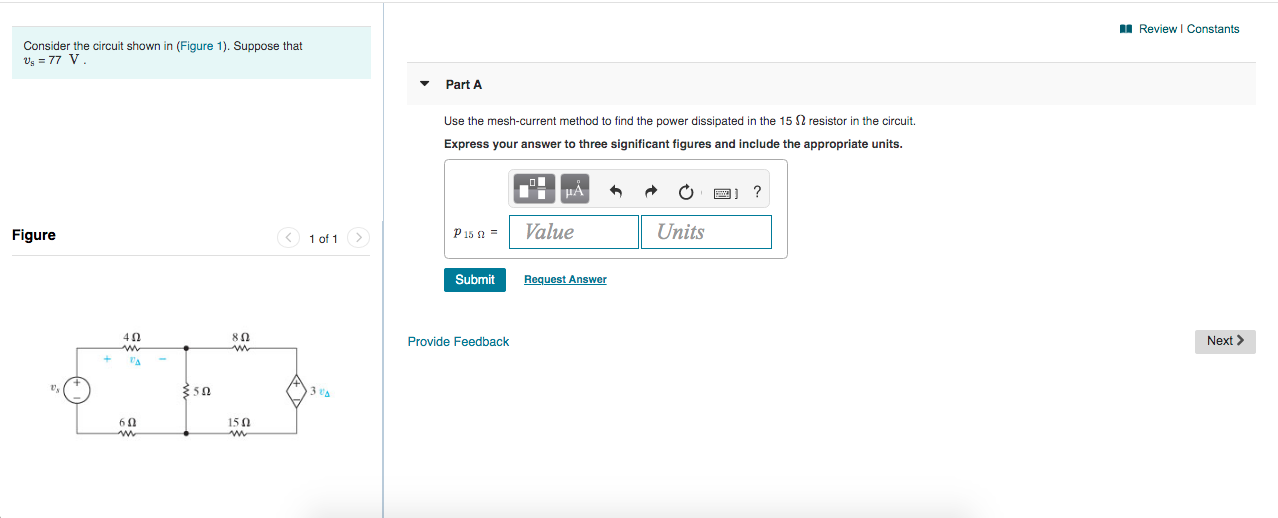 Solved Review I Constants Consider the circuit shown in | Chegg.com