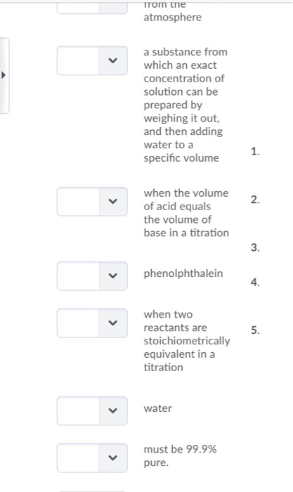 Solved Question 2 (1 point) Match the following descriptions | Chegg.com