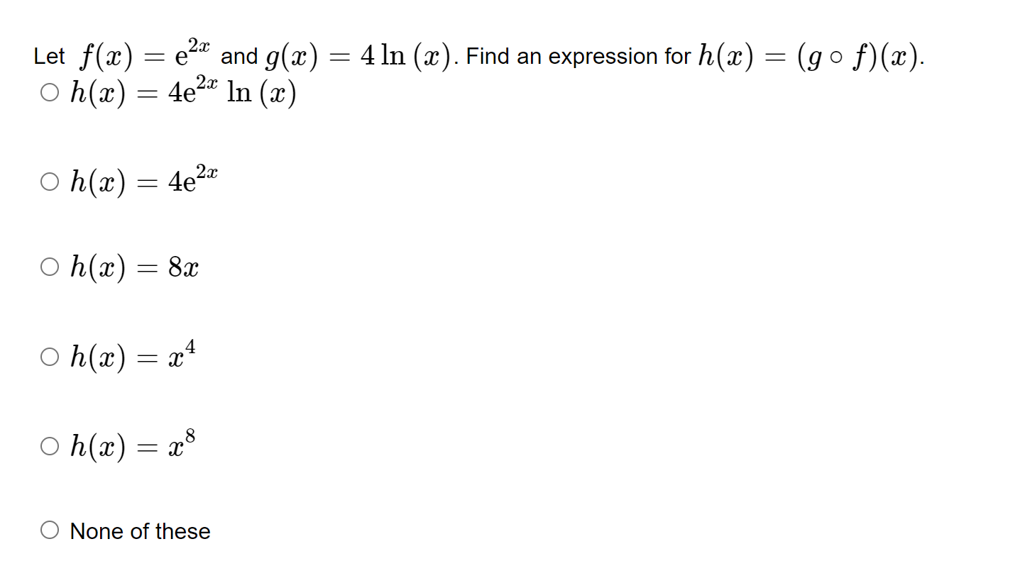Solved Given that \\( f(x)=5 e^{3 x} \\) and \\( | Chegg.com