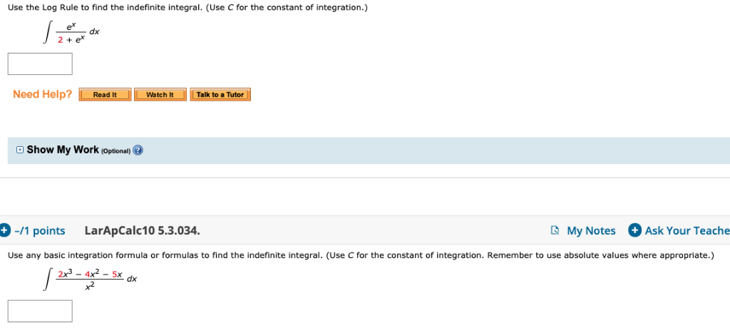 Solved Use the Exponential Rule to find the indefinite | Chegg.com