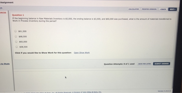 Solved Assignment RCES Question 1 If the beginning balance | Chegg.com
