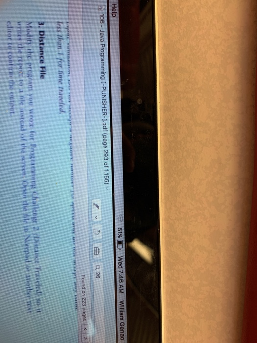 Solved Help 51% d Wed 7:46 AM William Genao 106- Java | Chegg.com